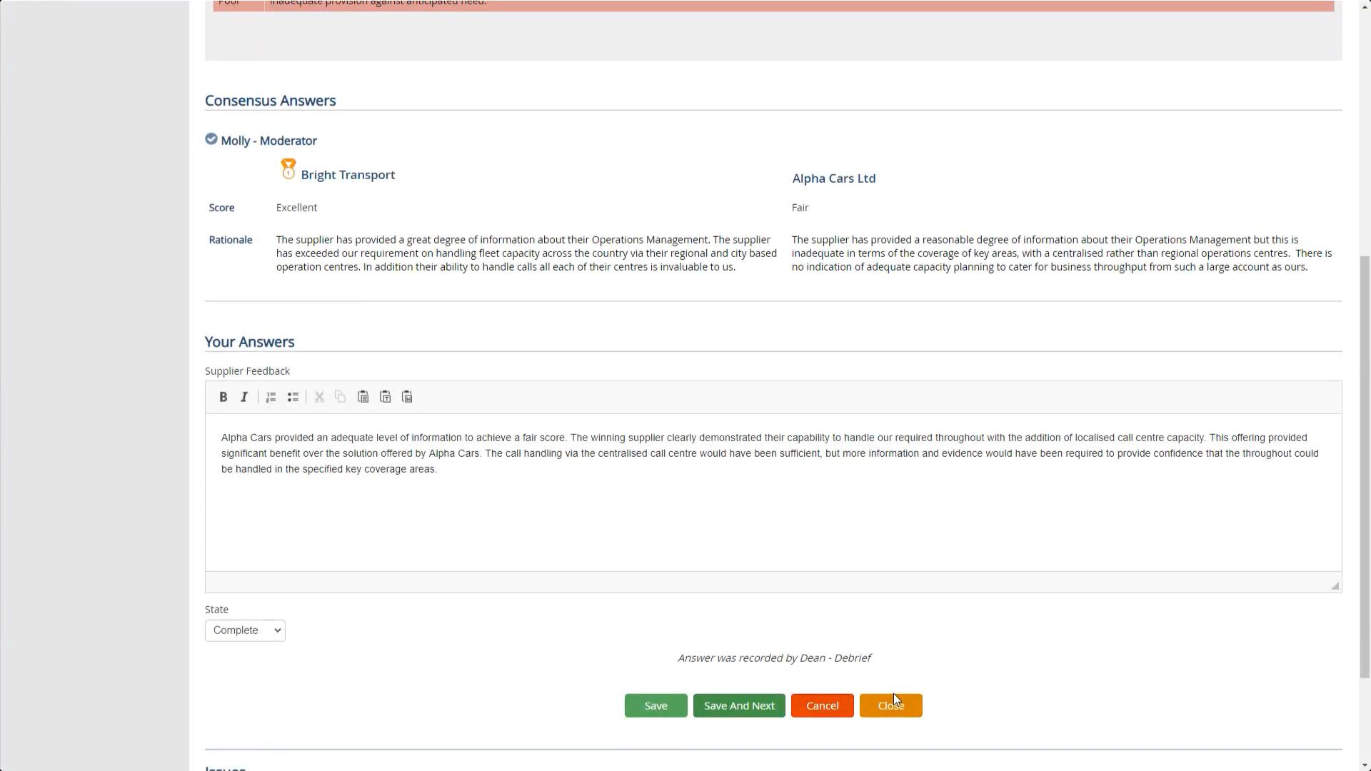 How to produce Bidder Debriefing Reports and Letters | Commerce Decisions